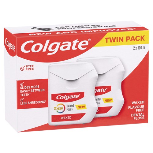 CG-61045751 - Colgate Total Waxed Dental Floss 2 x 100m - Henry Schein ...